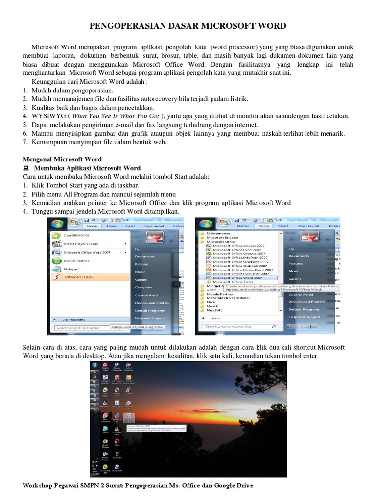 Pengoperasian Ms Office | PDF