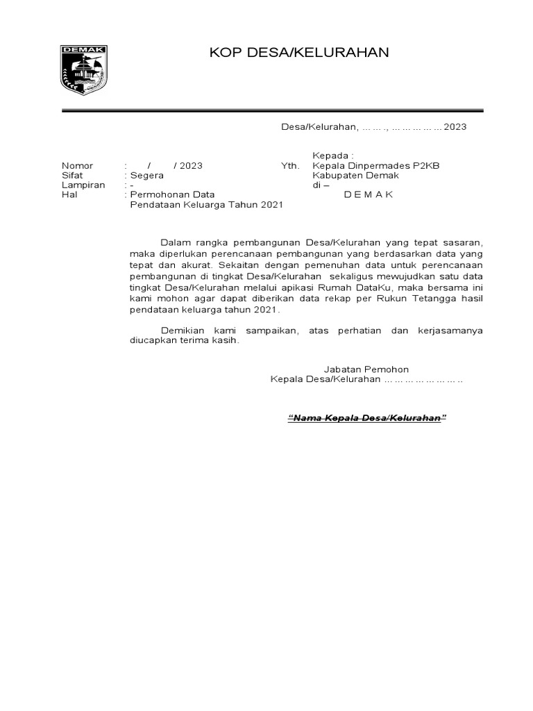 3.1. Permohonan Data Rumah Dataku Tahun 2023 | PDF