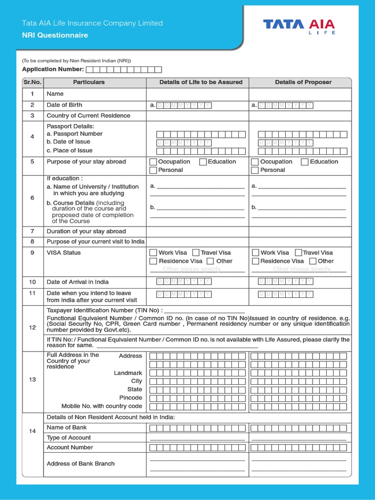 NRI Questionnaire | PDF | Travel Visa | Identity Document