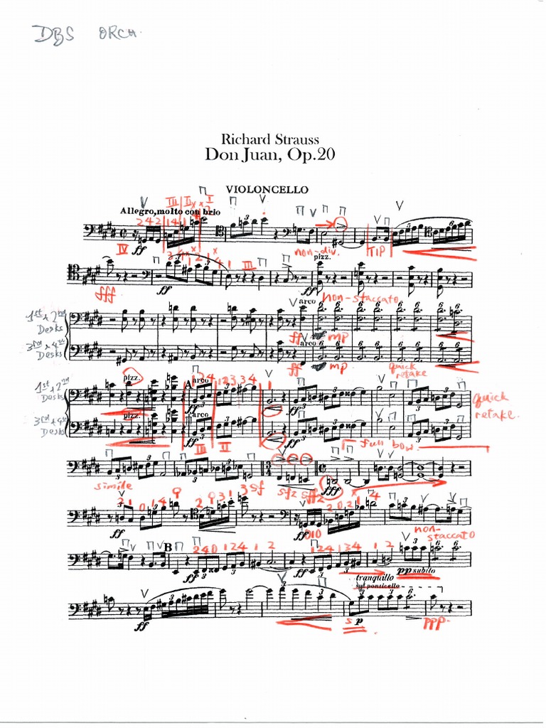R. Strauss Don Juan (Cello) | PDF