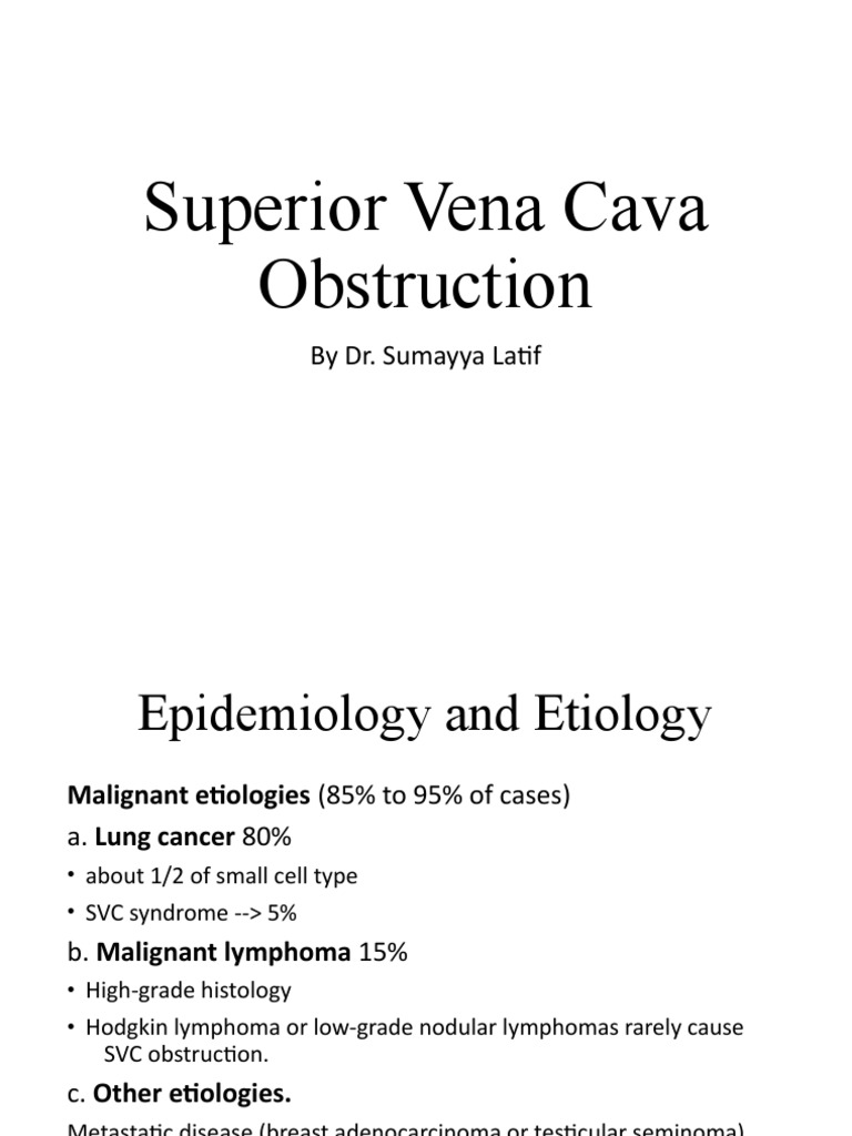 Superior Vena Cava Obstruction-Raised ICP-Bleeding | PDF | Radiation ...