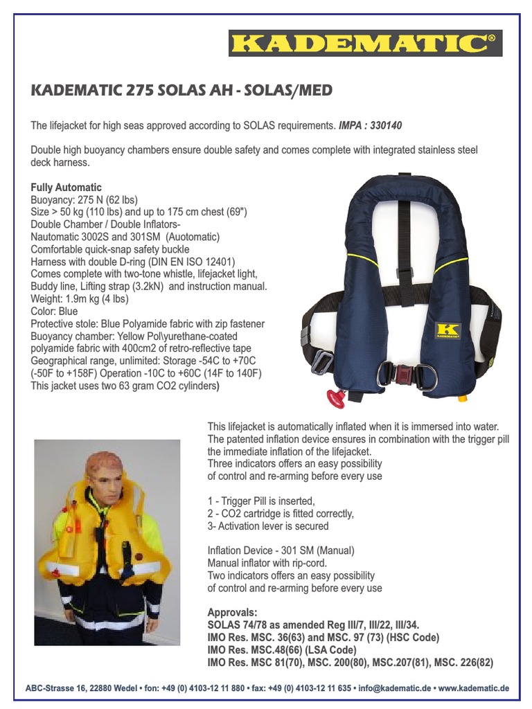 Kadematic Solas 275N | PDF | Manufactured Goods | Equipment