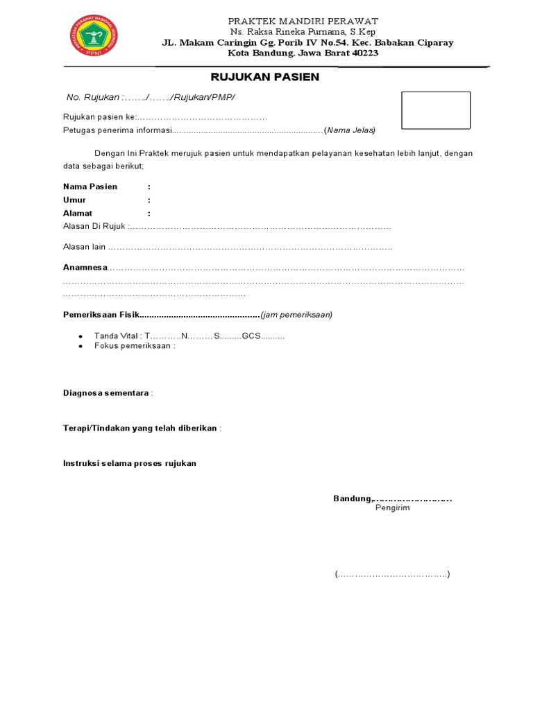 Form Rujukan Pasien | PDF