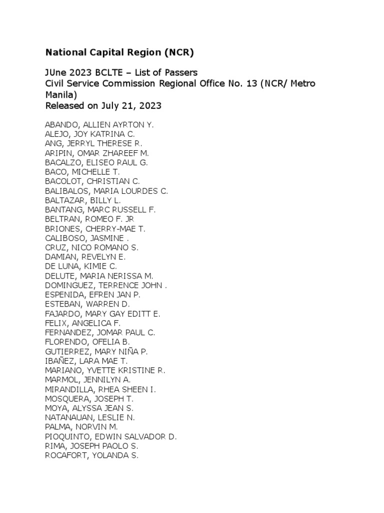 BCLTE Results June 2023 | PDF