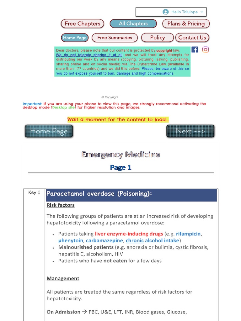 Emergency 1 - Plab 1 Keys | PDF