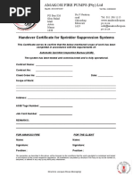 Handing - Over - Certificate - Format - Rev - 01 | PDF | Technology ...