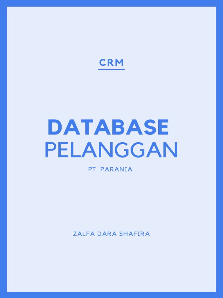 Database Pelanggan PT. Parania | PDF
