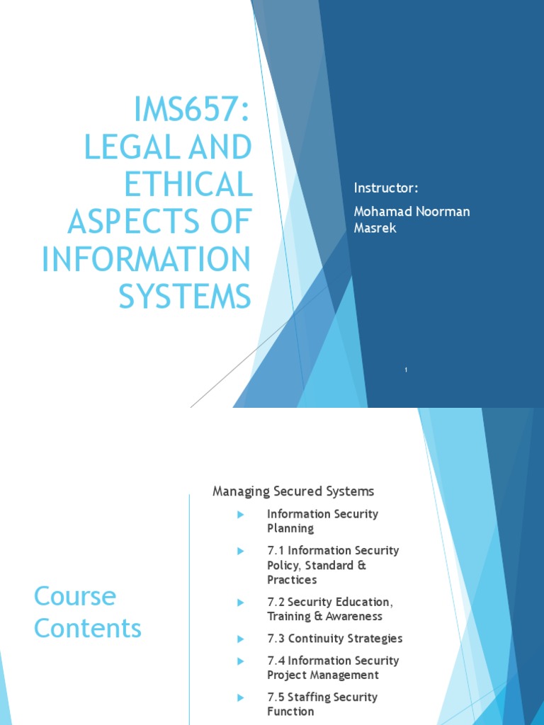Chapter 7 Managing Secured Systems New Pdf Information Security Computer Security