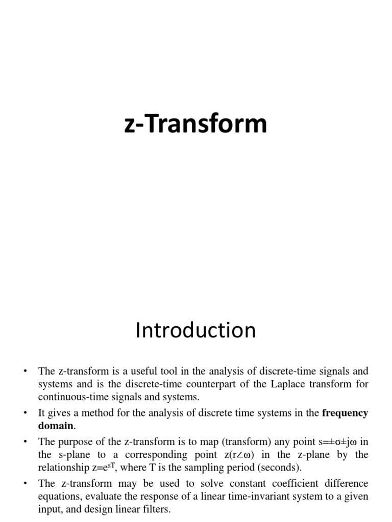 Unit 2 - Z Transform | PDF | Laplace Transform | Electrical Engineering