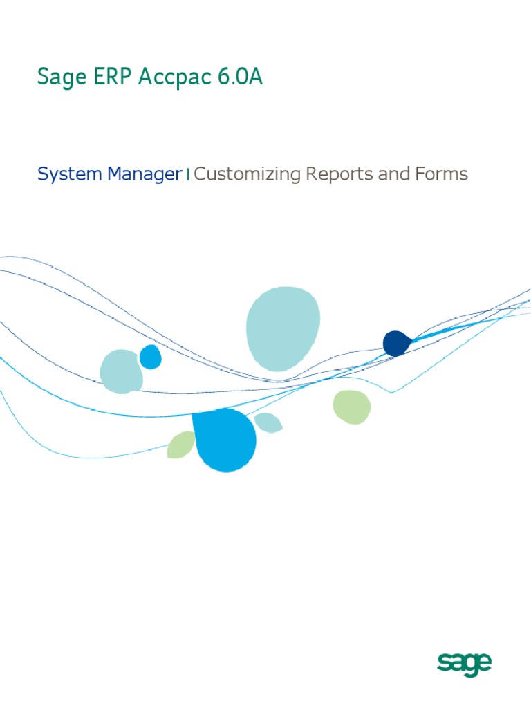 Customize Sage ERP Accpac Reports | PDF | Databases | Computer File
