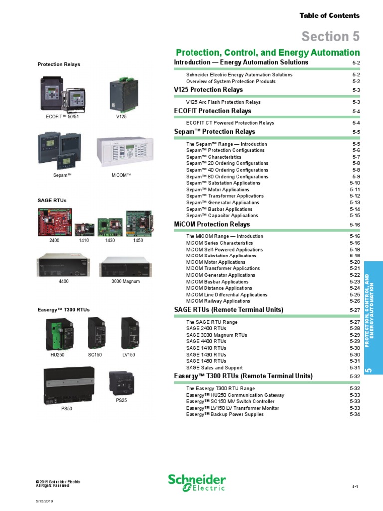 Schneider Micom Numerical Relays | Download Free PDF | Relay | Electric Arc