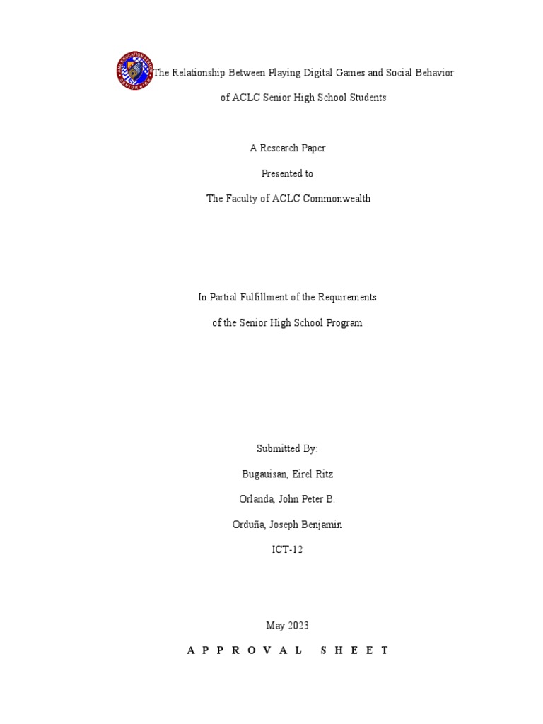 Veryfinaldocumentofourresearch 3 | PDF | Attachment Theory | Survey ...