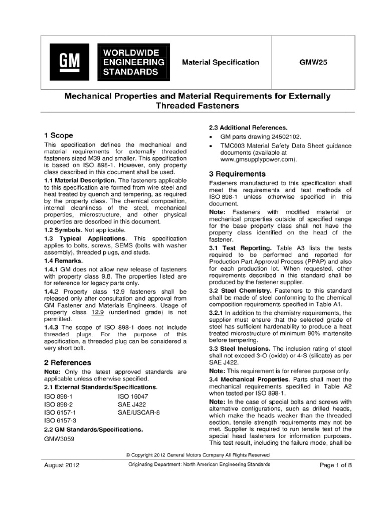 GMW25 | PDF