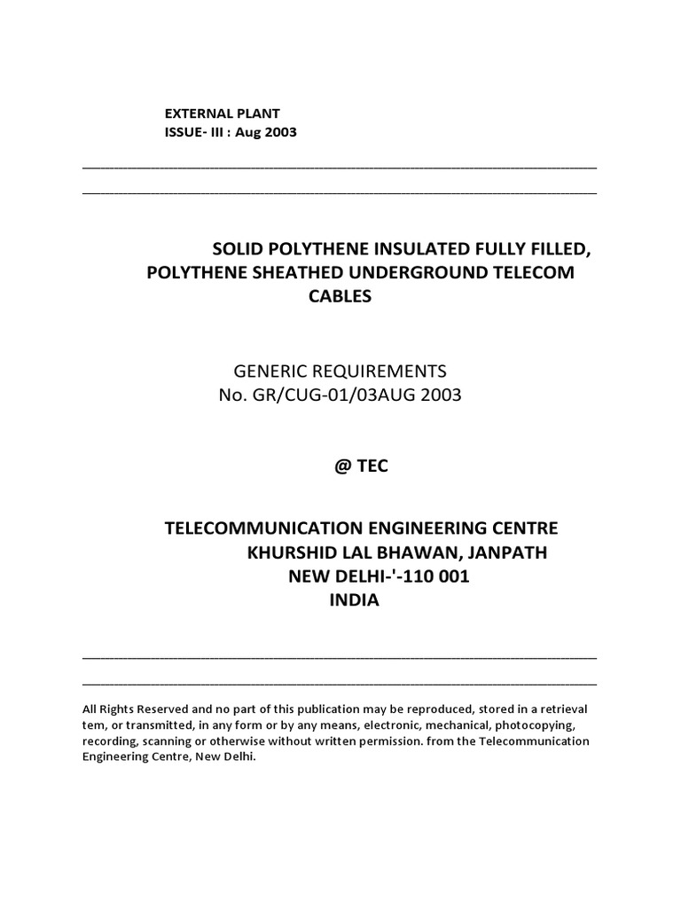 Tec GR Pi Cug 001 03 Aug 03 | PDF | Electrical Resistivity And ...