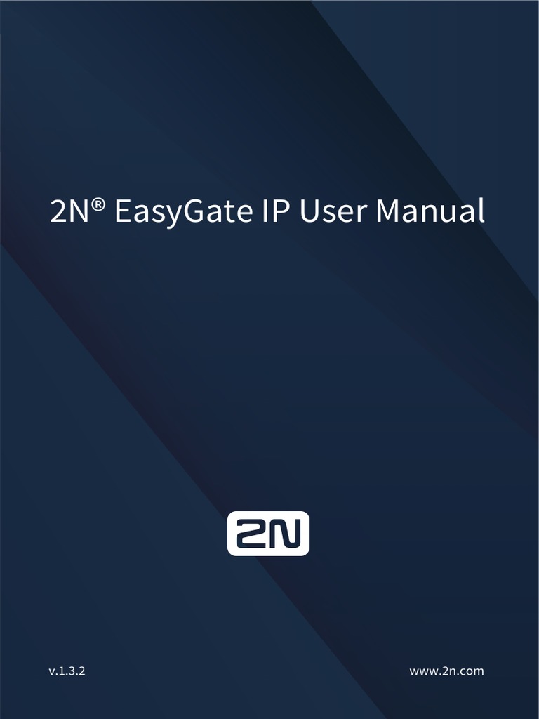 2N Easy Gate IP User Guide en 1.3.2 | PDF | Session Initiation Protocol ...