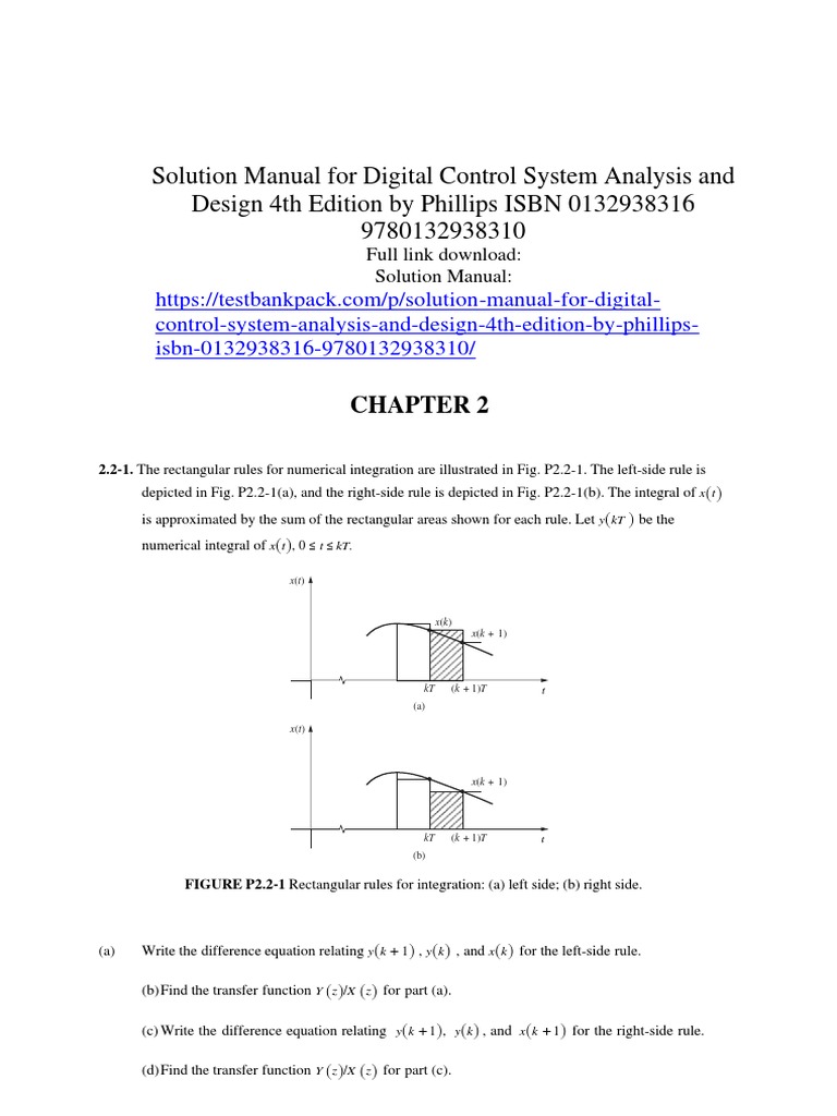 Digital Control System Analysis And Design 4th Edition By Phillips Isbn Solution Manual Pdf