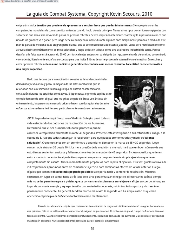 The Combat Systema Guidebook by Kevin Se (051-070) .En - Es | PDF | Respiración | Estrés (biología)