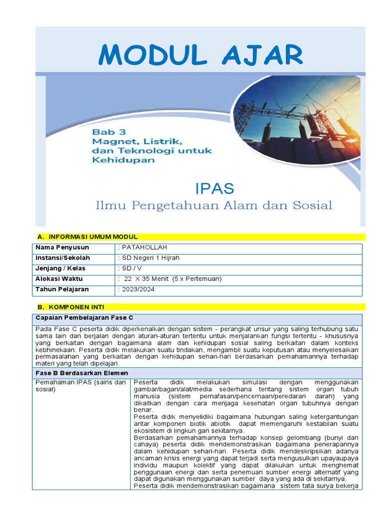 BAB 3 - MA IPAS Kls 5 | PDF