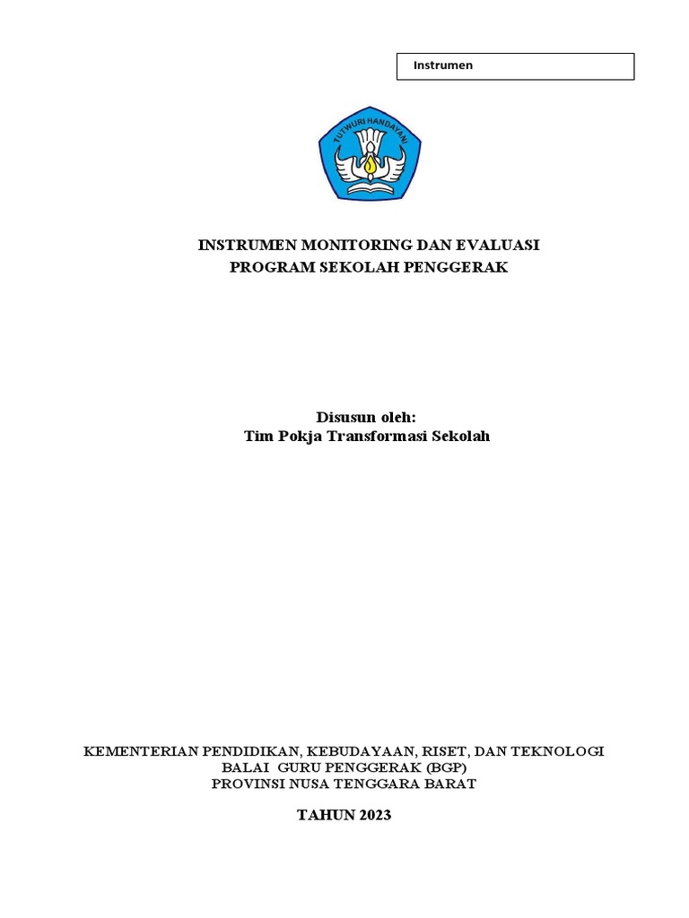 Instrumen Monev Implementasi PSP | PDF