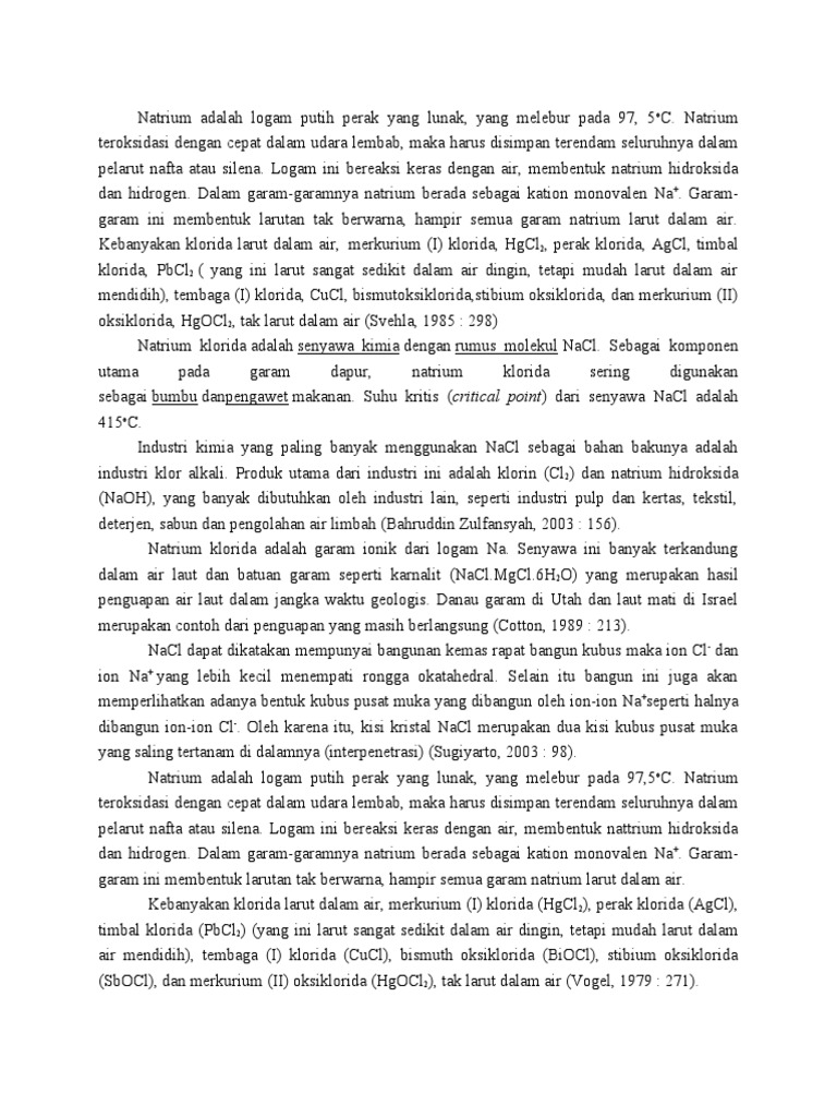 "Proses Kristalisasi NaCl" | PDF