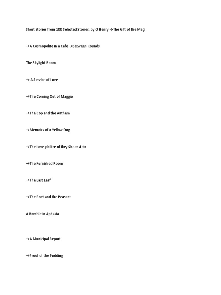 The Gift of The Magi | PDF | Poetry