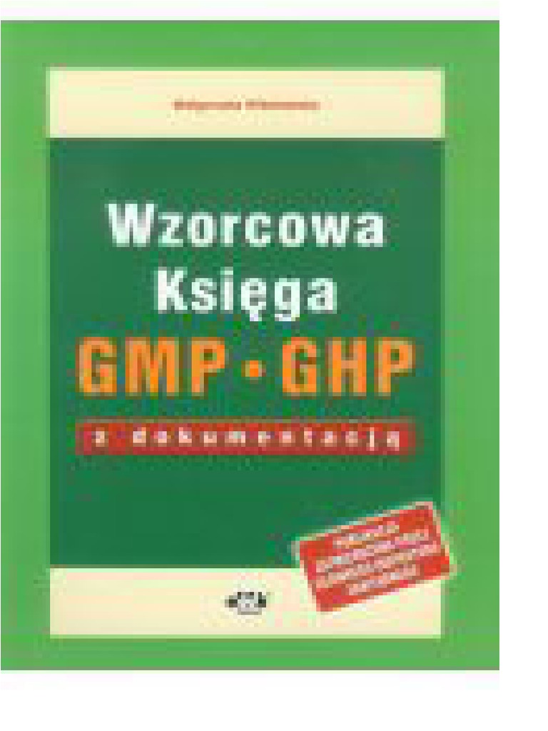 Wzorcowa Księga GMP GHP Z Dokumentacją | PDF