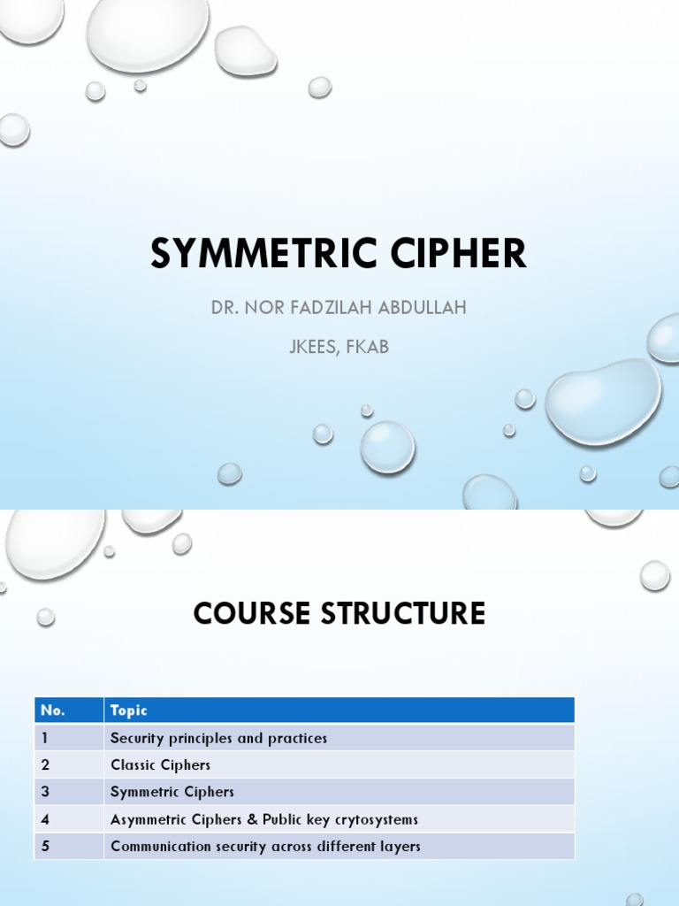L3 SymmetricCipher | PDF | Cryptography | Applied Mathematics
