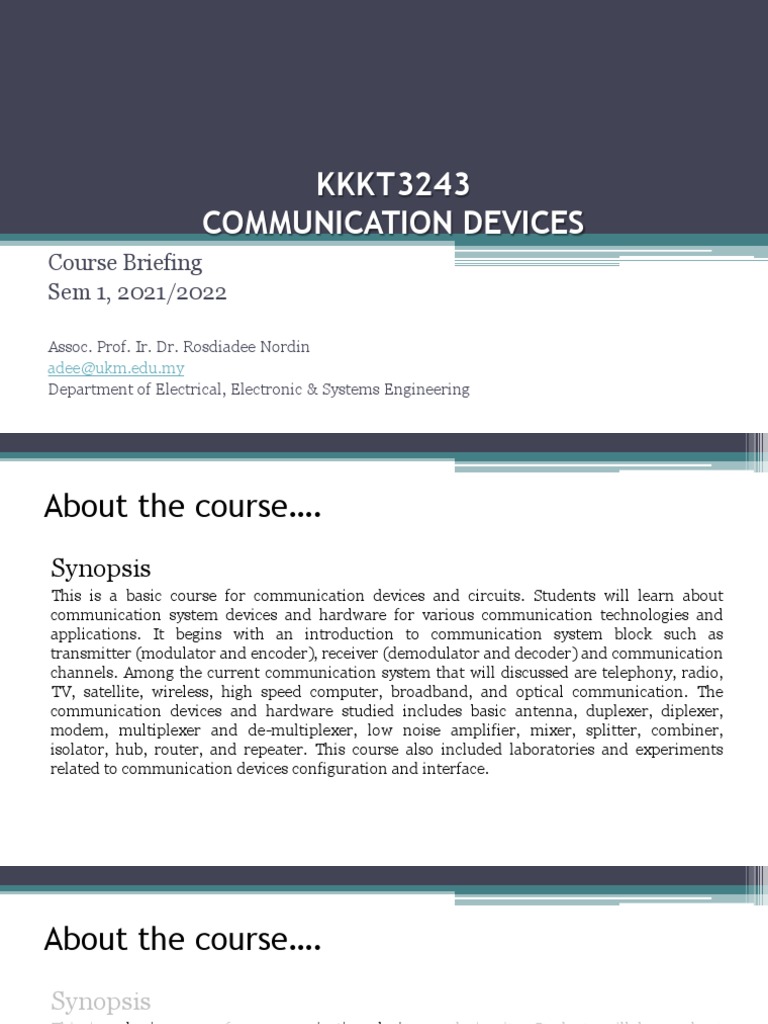 Lecture 1 Course Briefing Download Free Pdf Telecommunications