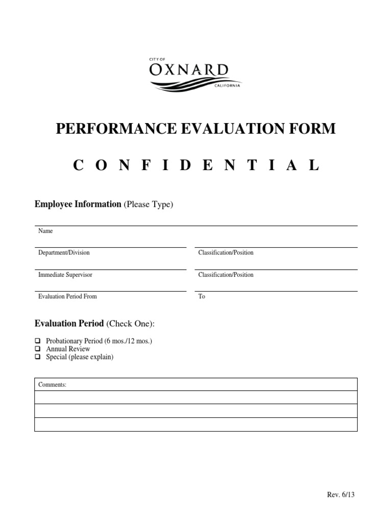 0815-Fire-Employee-Evaluation-Form | PDF | Performance Appraisal ...