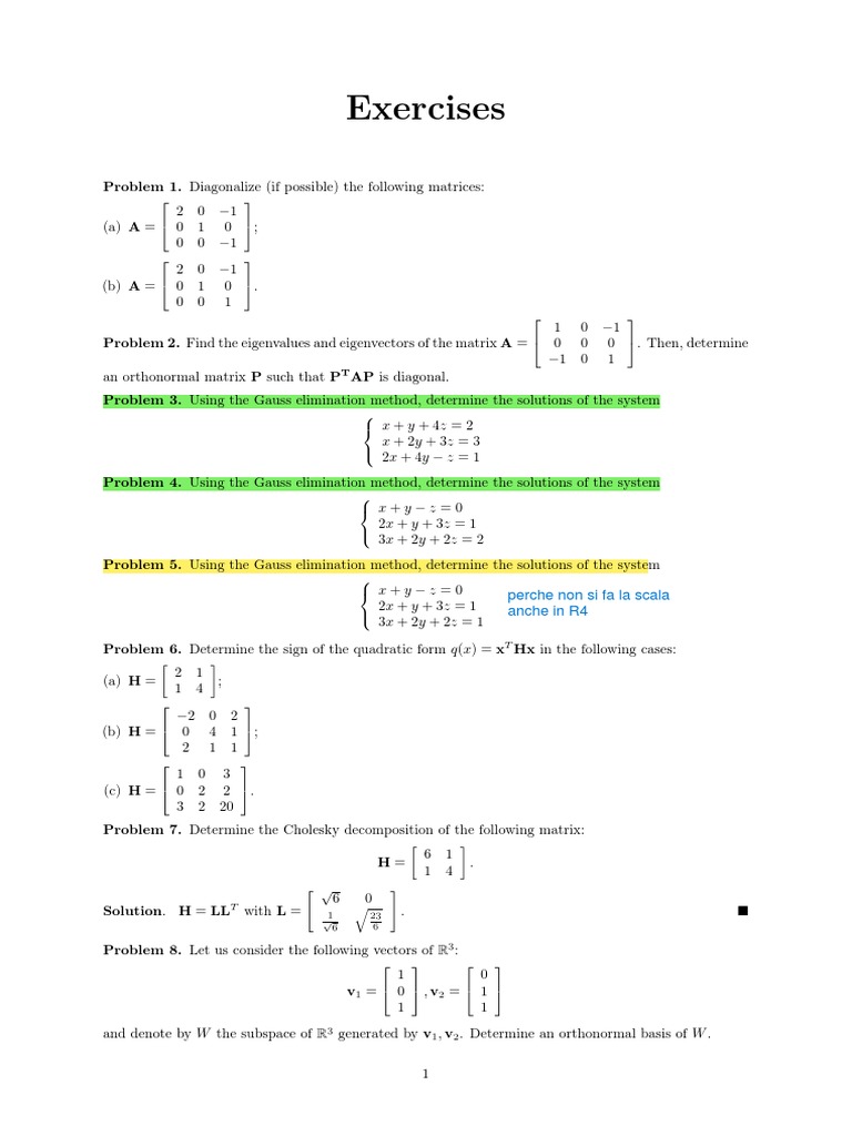 Linear Algebra 2 | PDF | Matrix (Mathematics) | Functional Analysis
