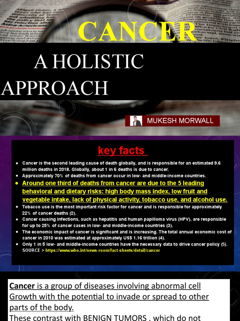 CANCER - Holistic Approach | PDF | Cancer | Causes Of Death