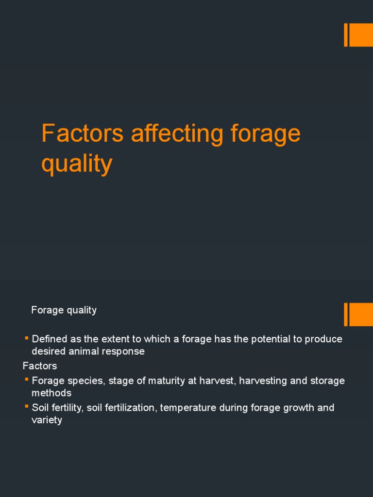 Forage Quality | PDF | Legume | Soil