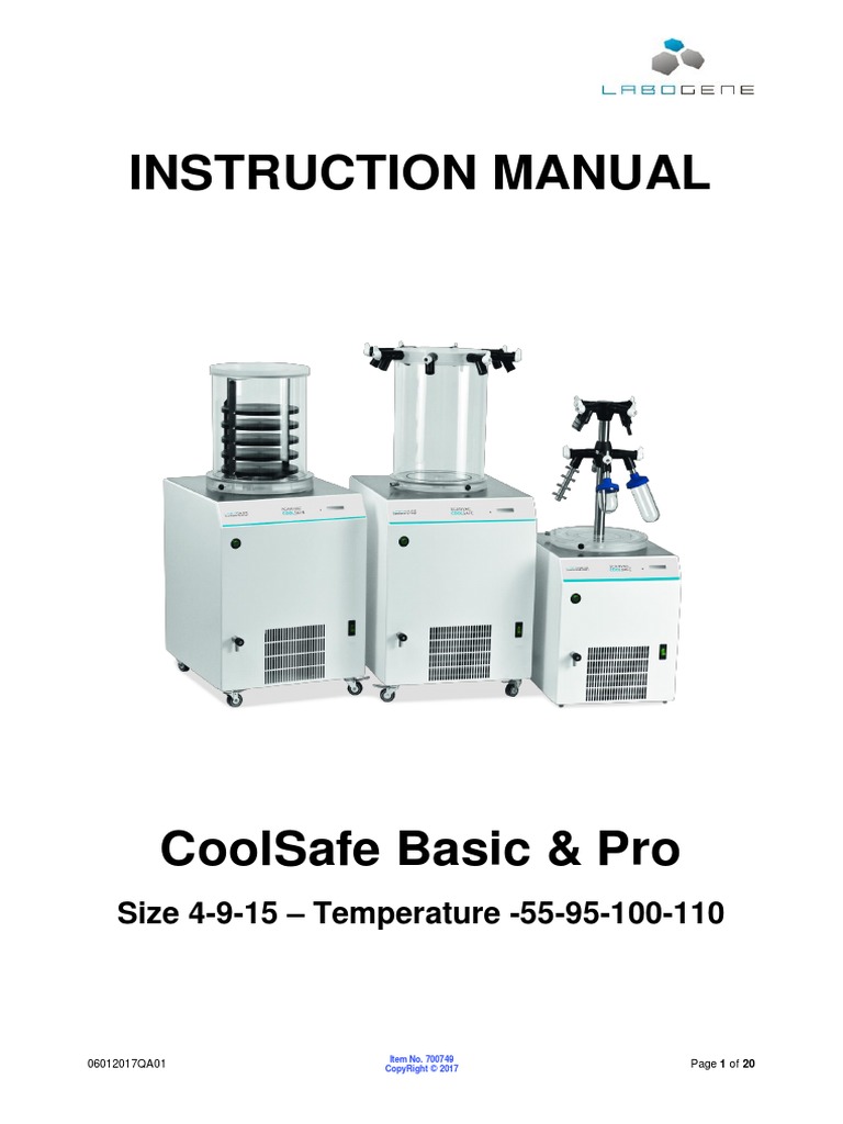 Labogene - Instruction Manual - CoolSafe Basic and Pro - EN - 700749 ...