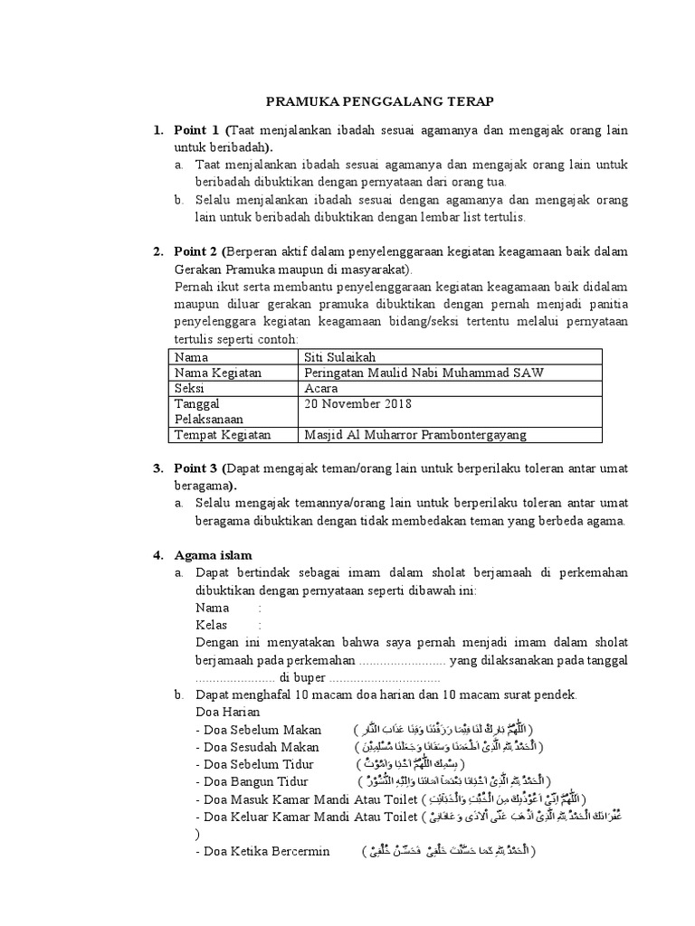 Materi Penggalang Terap | PDF