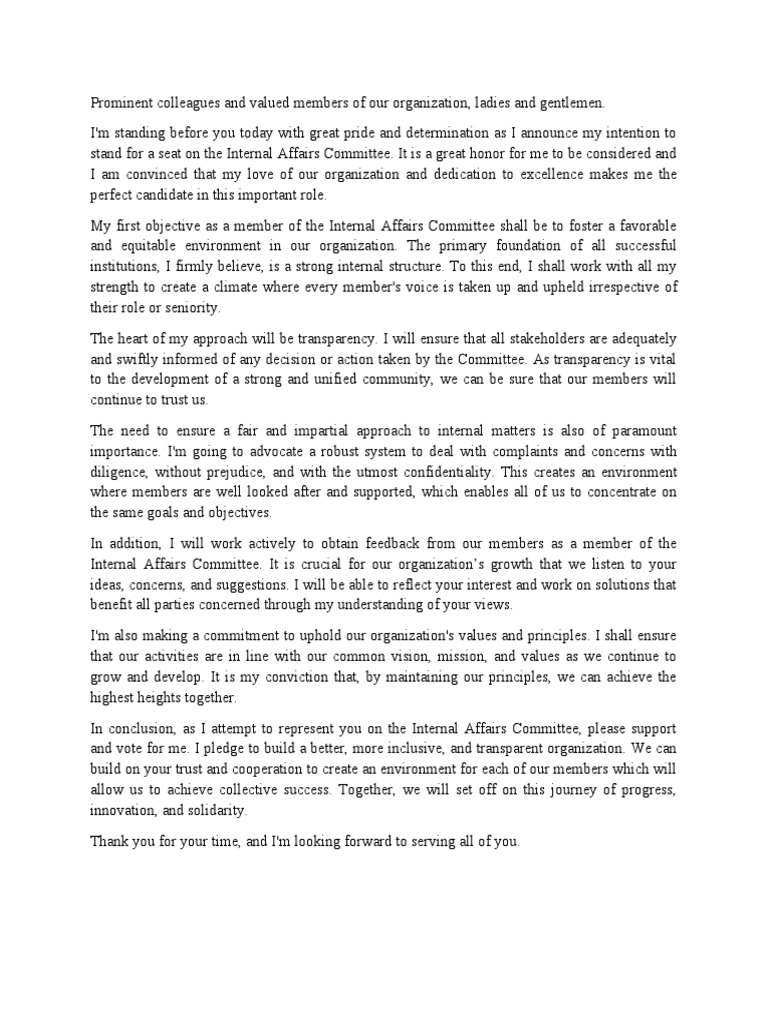 Privilege Speech Sample | PDF