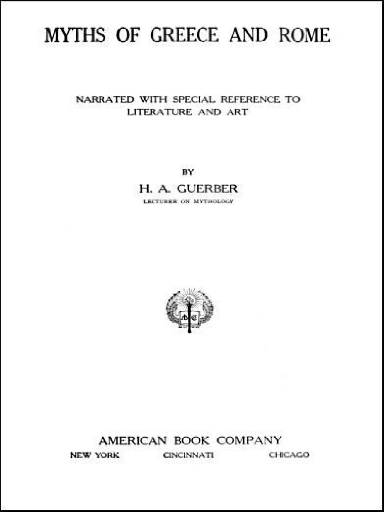Myths of Greece and Rome | PDF | Greek Deities | Ancient Greek Religion
