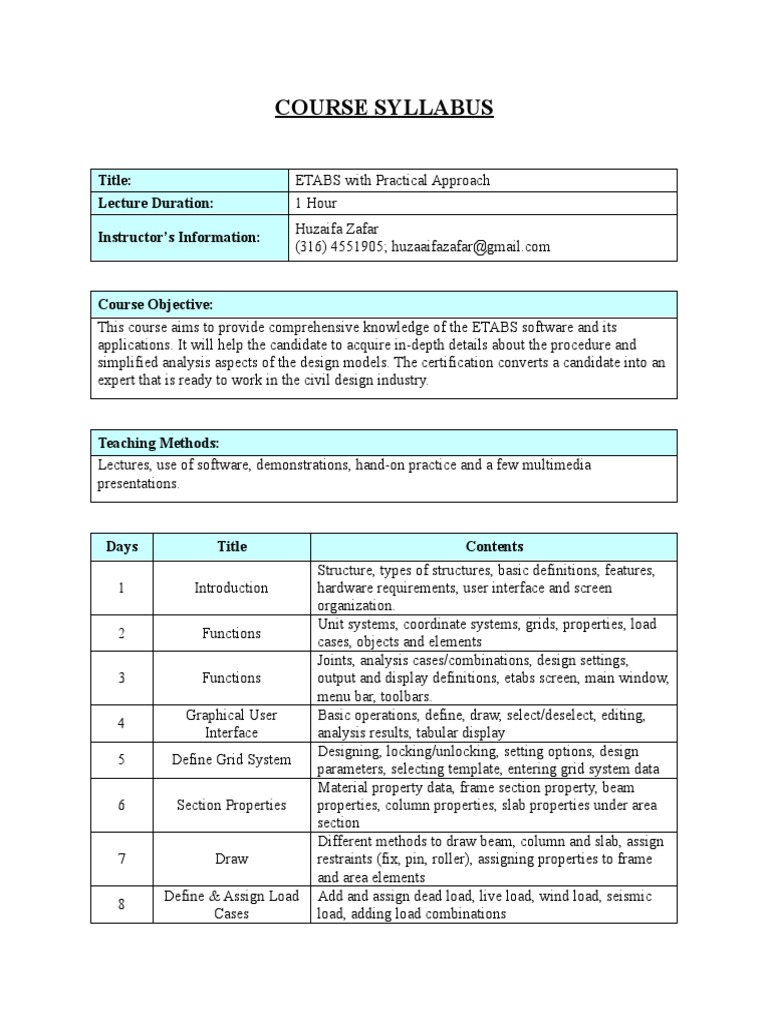 ETABS | PDF | Design | Software