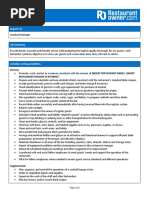 Bar Organization Chart | PDF | Waiting Staff | Bar