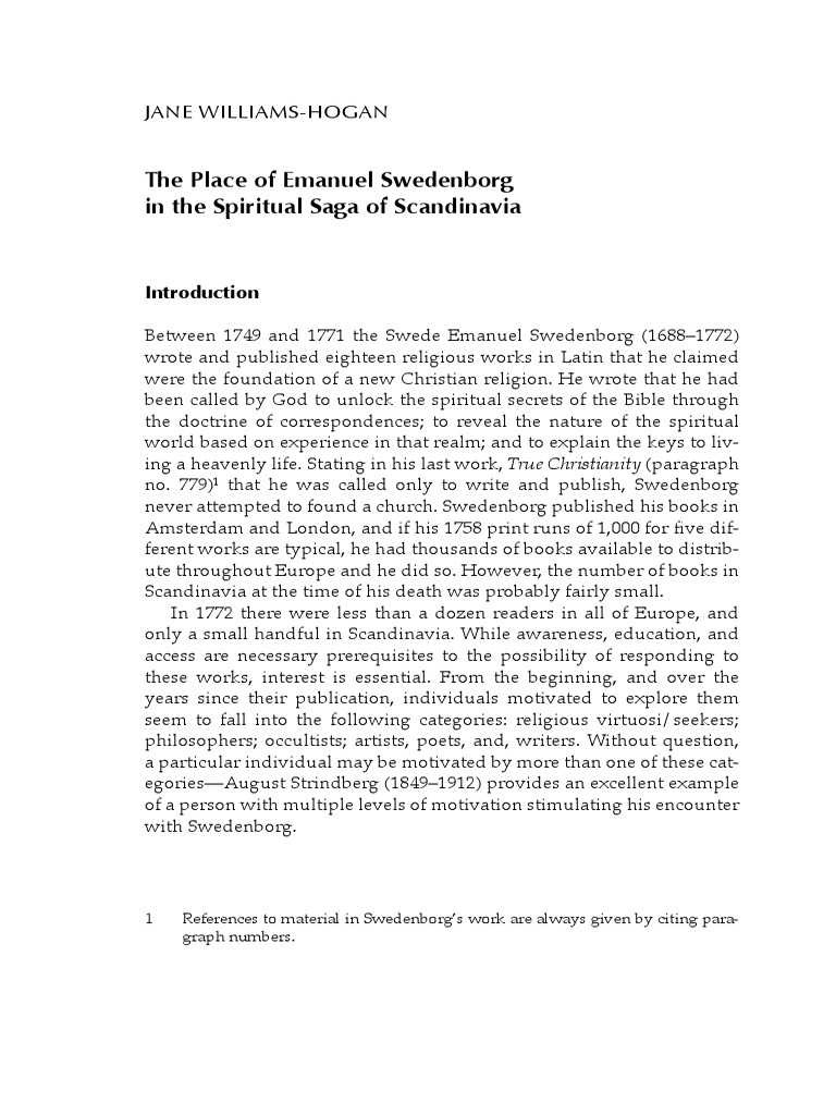 The Place of Emanuel Swedenborg in The Spiritual S | PDF | Søren ...