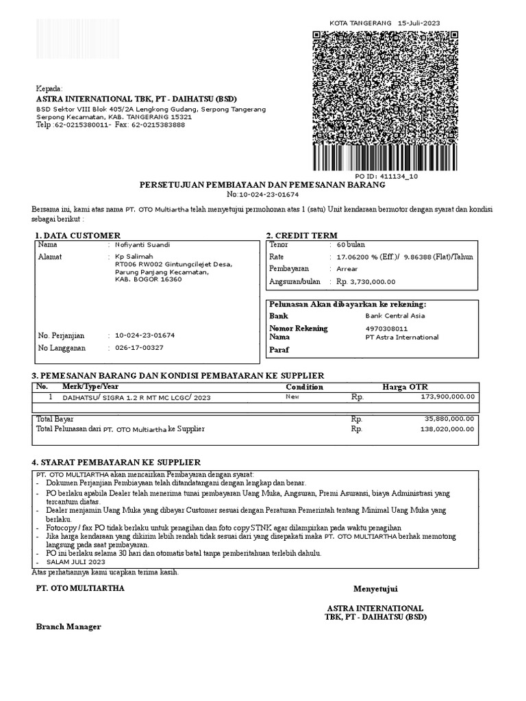 PO-OTO-100242301674-Nofiyanti Suandi | PDF