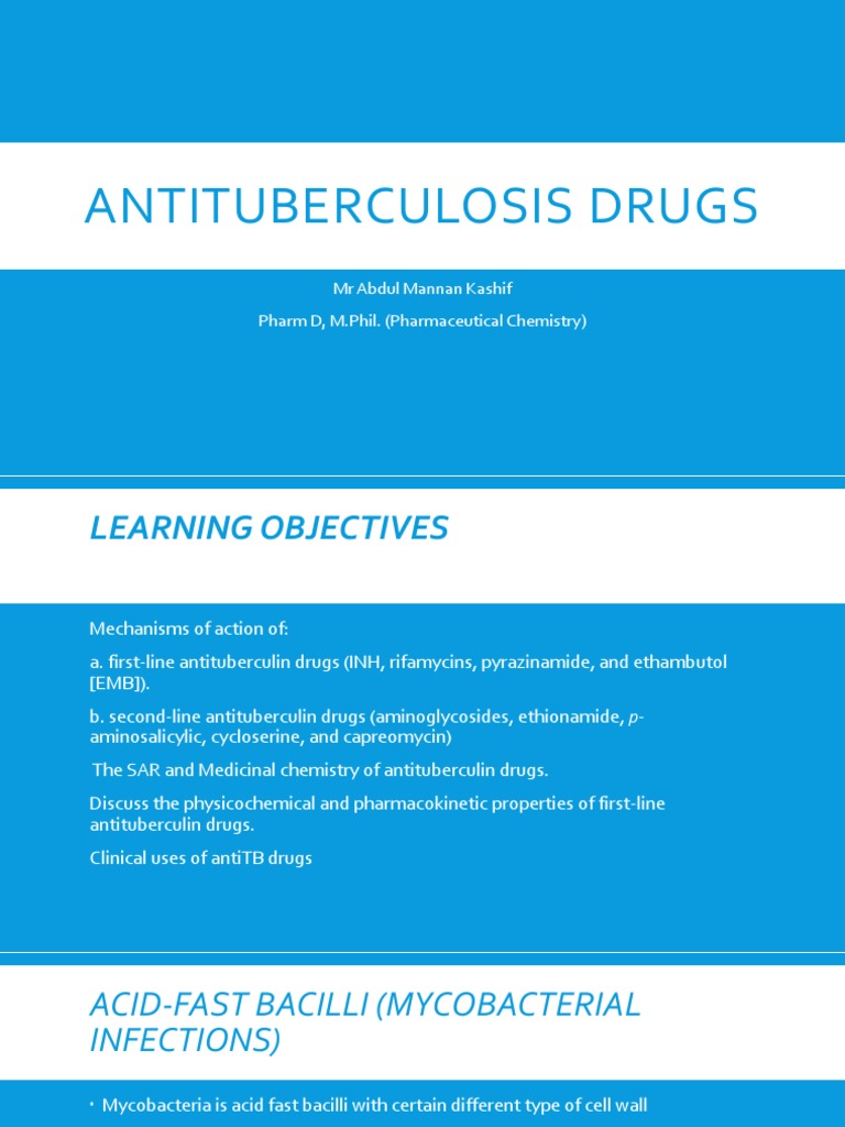Antituberculosis Drugs | PDF | Mycobacterium | Drugs