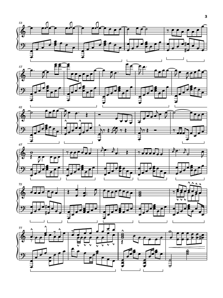 MONO - Waiting For You Sheet Music For Piano (Solo) - 2 | PDF