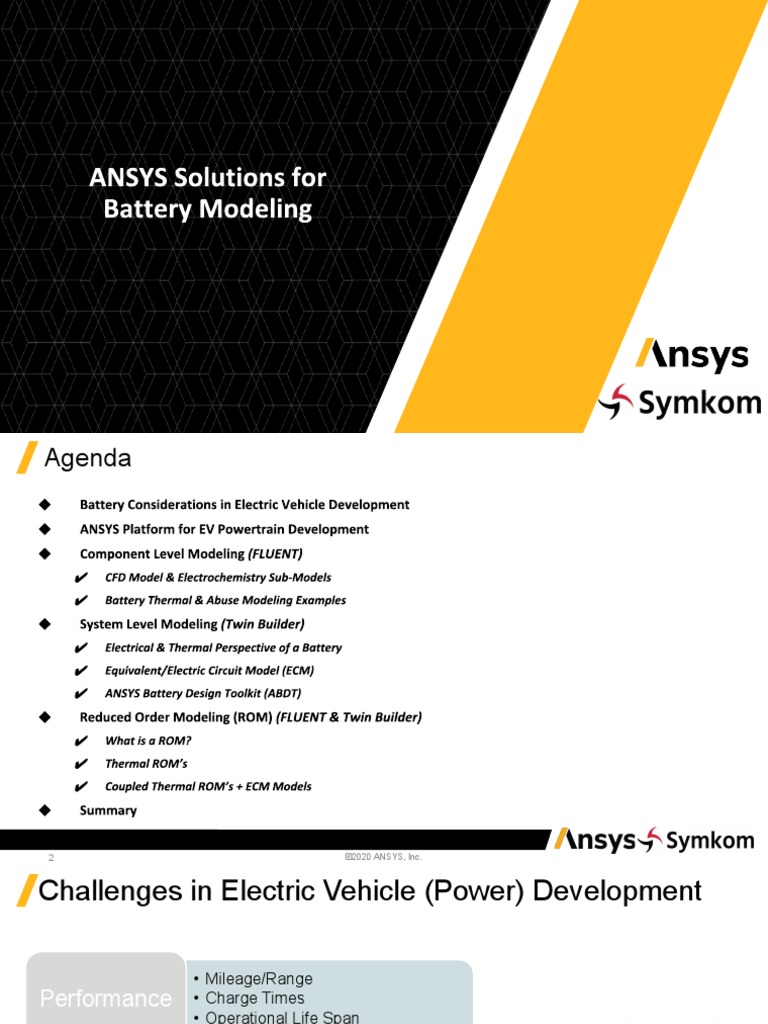 ANSYS Solutions For Battery Modeling | PDF | Lithium Ion Battery ...