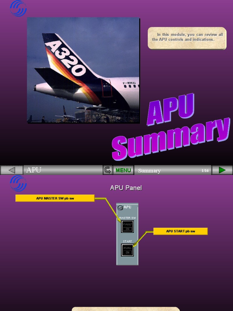 APU Summary | PDF | Valve | Gases