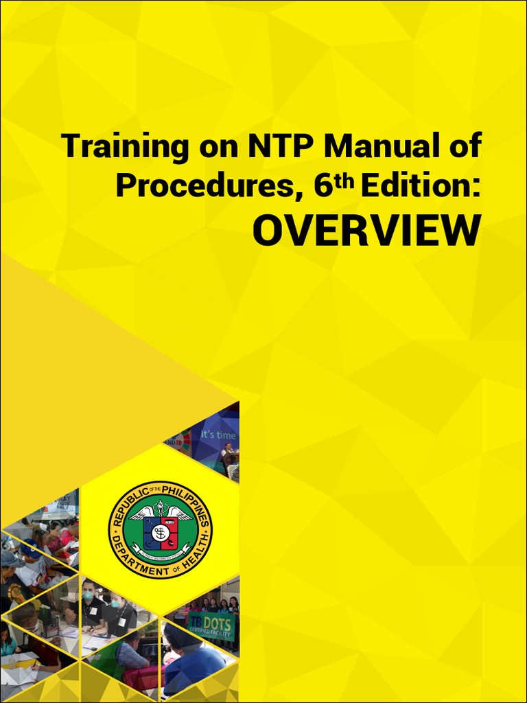 Ntp Manual Of Procedures Training Overview Pdf Tuberculosis