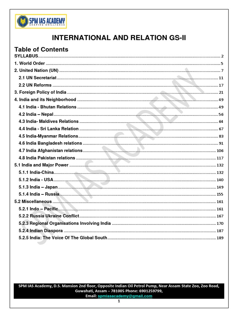 International Relation Notes | PDF | United Nations Security Council ...