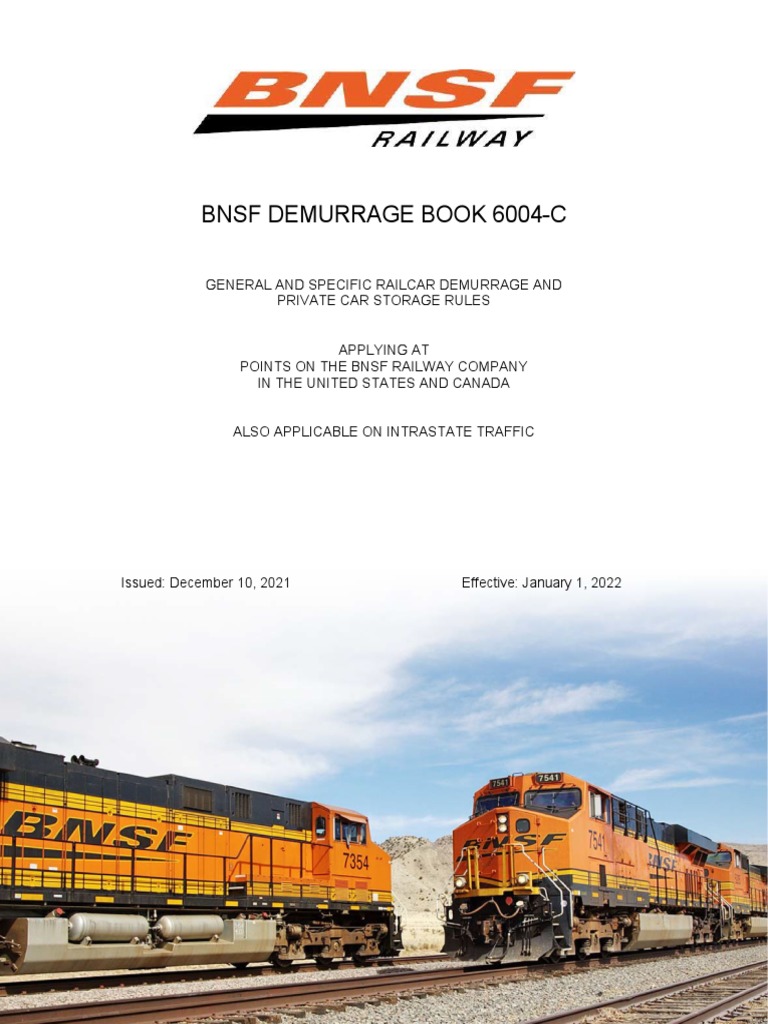 BNSF 6004, Rev 13 | PDF | Rail Transport | Cargo