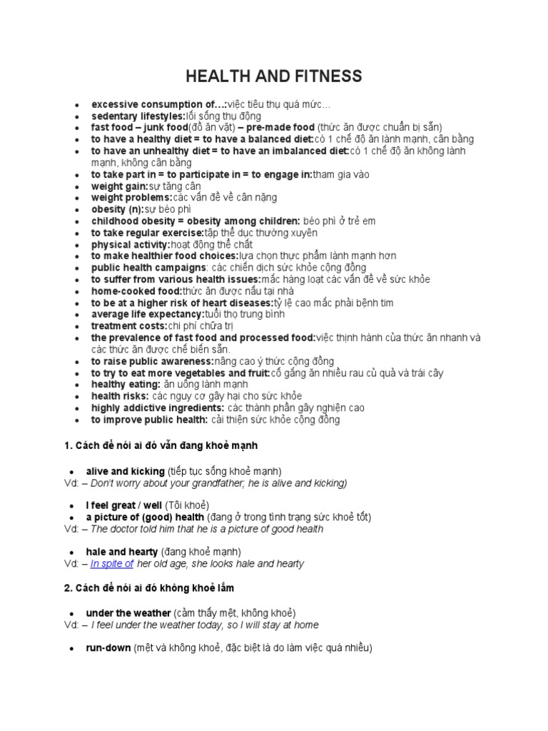 Health and Fitness | PDF