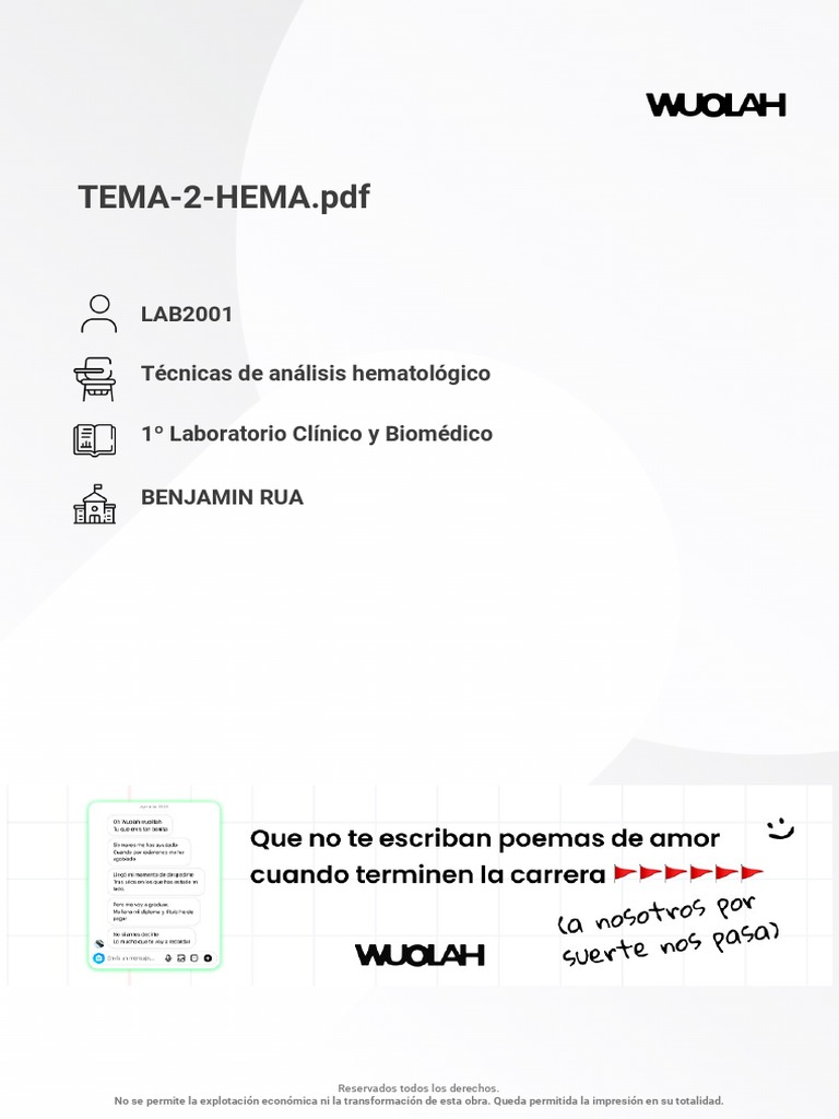 Tema 2 Hema | PDF | Tinción | Sangre