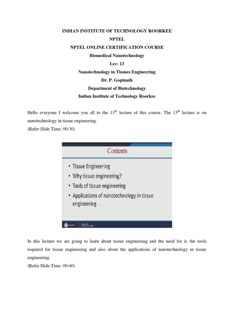 Lec 13 | PDF | Tissue Engineering | Cell Potency